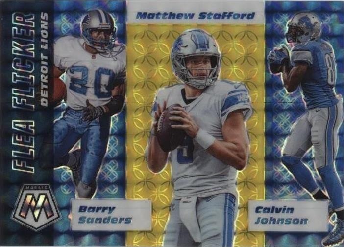 2020 Panini Mosaic - Flea Flicker Barry Sanders, Matthew Stafford ...