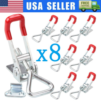 8Pcs Heavy Duty Steel Toggle Latch Catches Adjustable Lock Clamp For ...