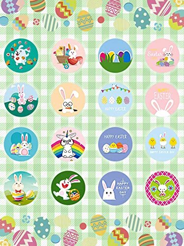 1000pcs Easter Stickers for Kids, Happy Easter Bunny Egg Roll Sticker ...