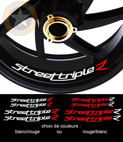 4 X STICKER LISERET JANTE POUR TRIUMPH STREET TRIPLE R MOTO AUTOCOLLANT ...
