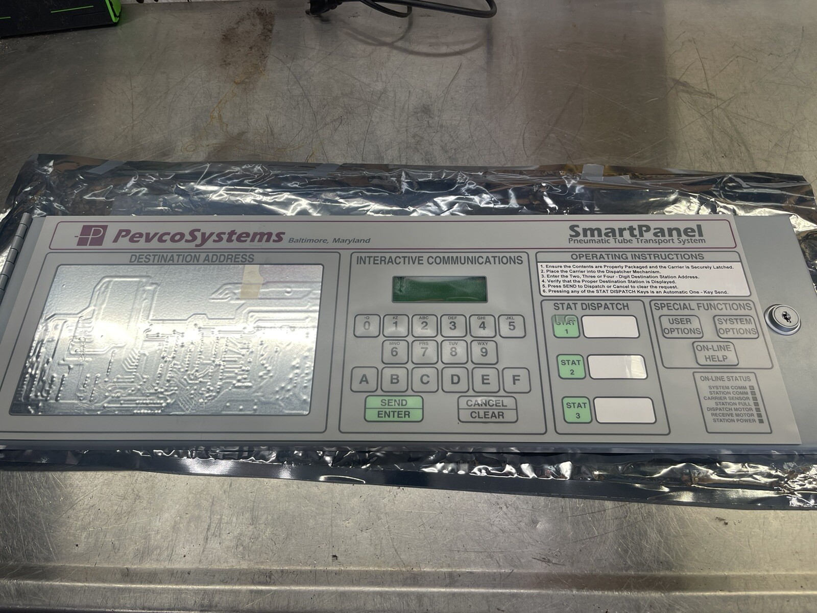 Smart Panel Pneumatic Tube Transport System PEVCO | eBay