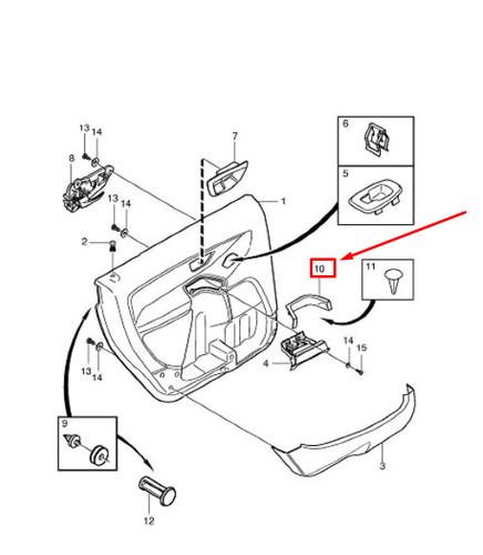 OEM VOLVO XC90 MK1 RIGHT DOOR INNER HANDLE 30716086 GENUINE | eBay