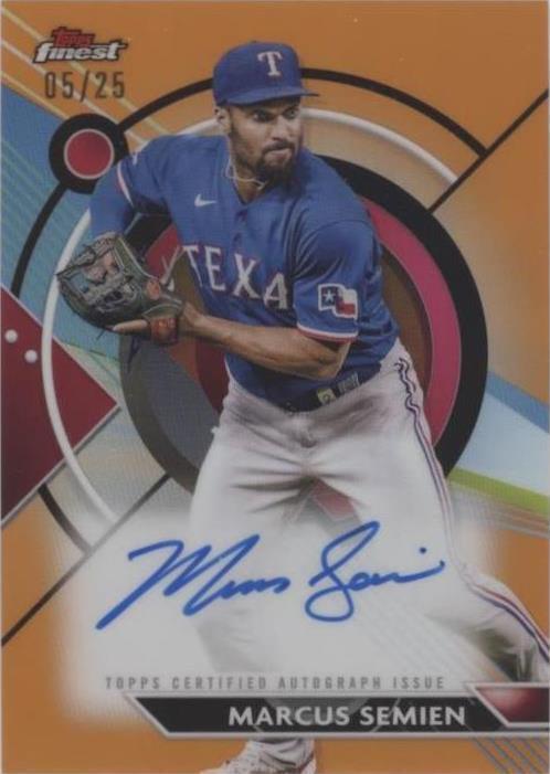 2023 Topps Finest - Finest Autographs Marcus Semien #FA-MS Orange ...