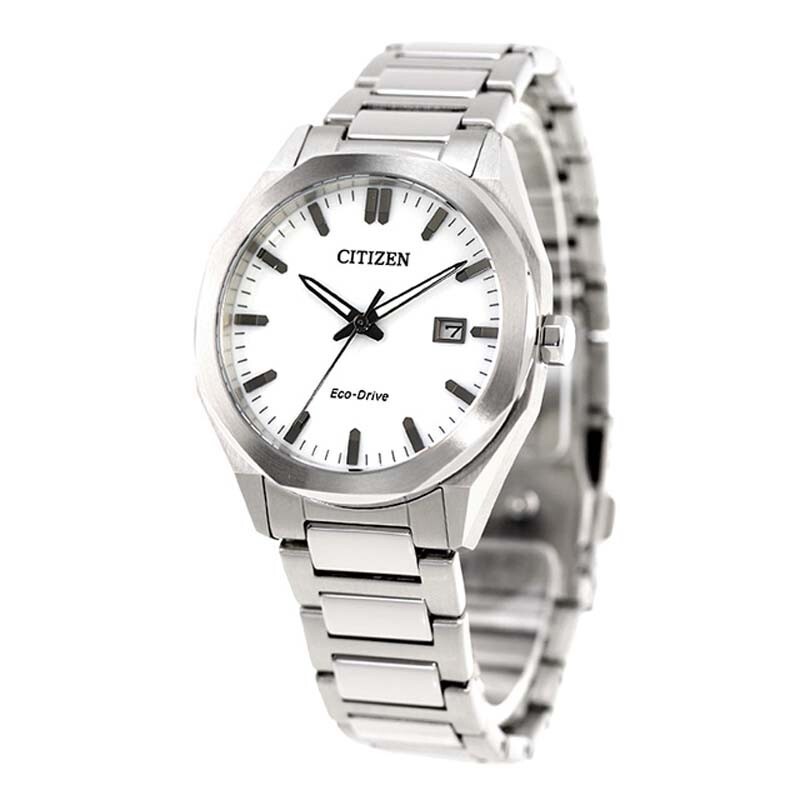 Citizen Collection BM7620-83A Eco-Drive White Dial Stainless Steel Men ...