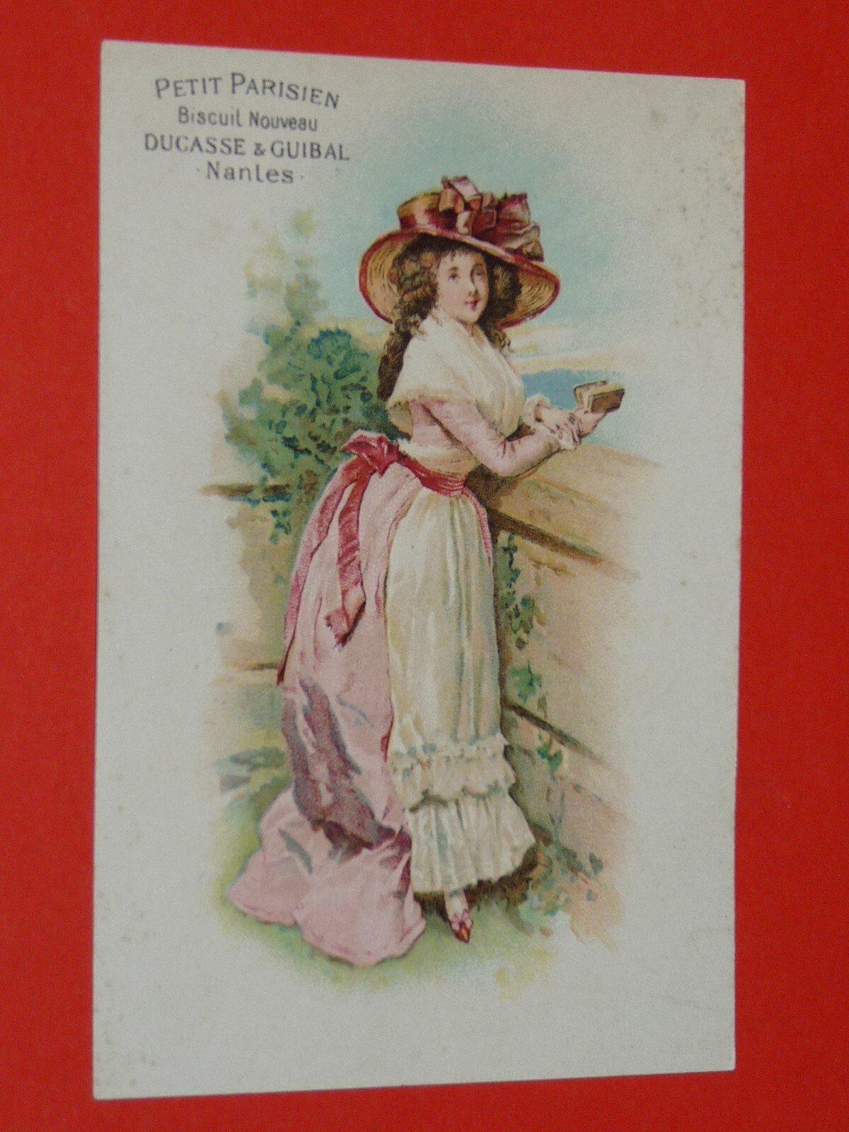 CHROMO 1890-1910 PETIT PARISIEN BISCUITS DUCASSE & GUIBAL NANTES FEMME ...