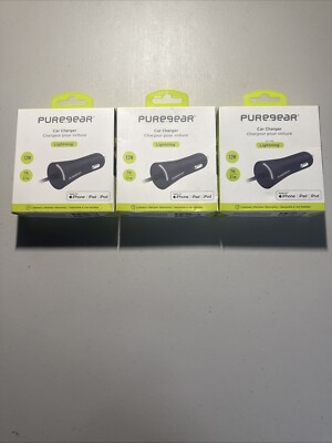 Pack Of Three Brand New Puregear Car Charger Made For iPhone,iPad, And ...