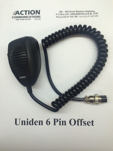 Uniden 6 Pin Offset Microphone to Suit Uh013 Uh015 Uh089 and Uh090 for ...