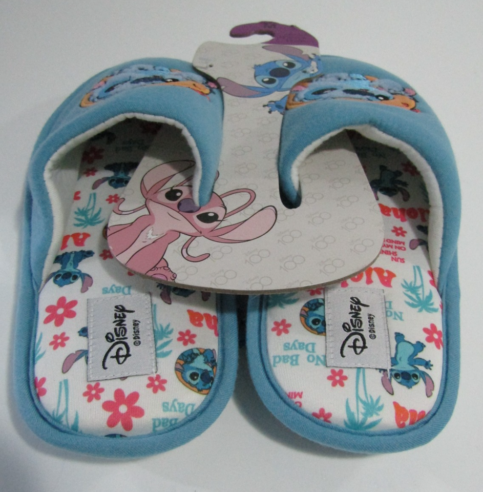 PRIMARK DISNEY STITCH SLIPPERS SLIP ON MULES BLUE MEDIUM 5 - 6 XMAS ...