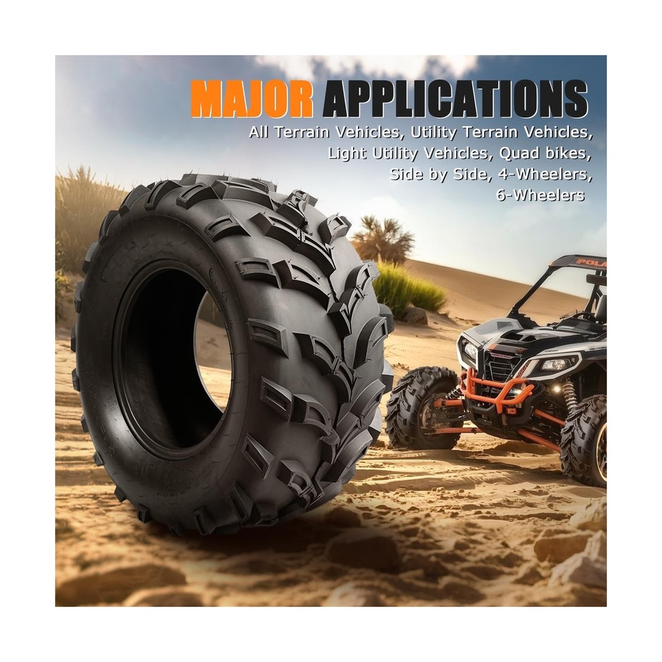 TRIPOWER ATV Tires 26x9-12 Front & 26x11-12 Rear All Terrain UTV Trail ...