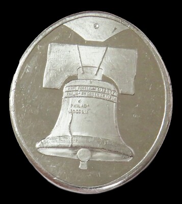 LIBERTY BELL 1776-1976 BICENTENNIAL 1 OZ 999 FINE SILVER ART ROUND ...