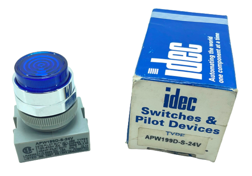 IDEC APW199D-S-24V Pilot Blue Light Direct 24v Full Voltage LED ...