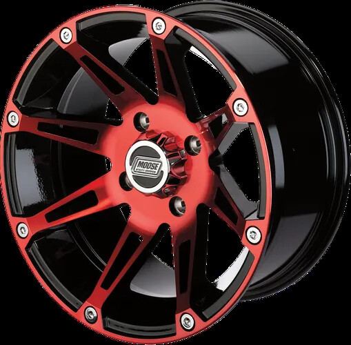 MU 387X Red Rear Wheel Assembly 14x8 4/110 4+4 Yamaha Kodiak 450 4x4 05 ...