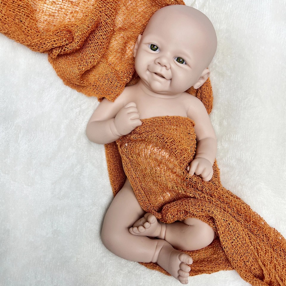 42cm Full Body Silicone Girl Baby Doll Reborn Realistic Adorable Soft ...