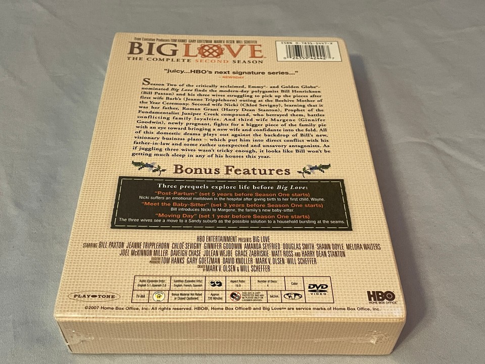 SEALED HBO Big Love - The Complete Second Season (4 DVD Disc Set) | eBay