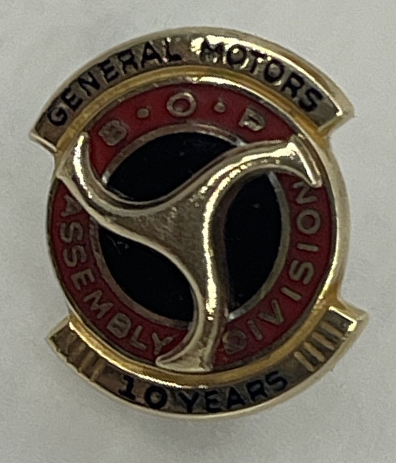 Rare Vintage General Motors 10k Gold Service Pin 10 Years Assembly ...