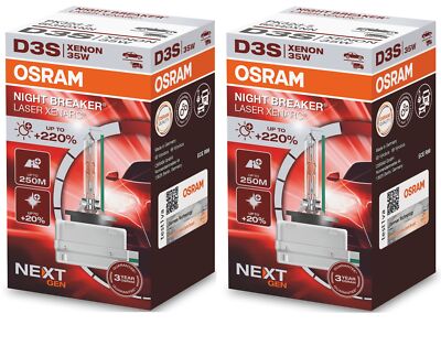 2x D3s Set Osram Night Breaker Laser +200% Lamps Bulbs Headlights Xenon ...