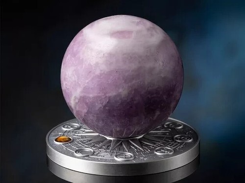 2024 Ghana Solar System Mercury 2 oz Silver Antiqued Lepidolite ...