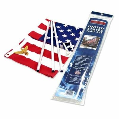 Valley Forge Flag US1-1 Residential Kit w/ 3' x 5' US, Steel Pole, red ...