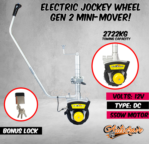 Motorised Electric Caravan Mini Mover Jockey Wheel GEN2 12v 550W Boat ...
