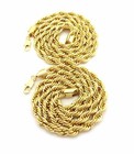 HIP HOP 14K GOLD PLATED RAPPER'S 8mm 24" & 8mm 30" ROPE 2 CHAIN ...