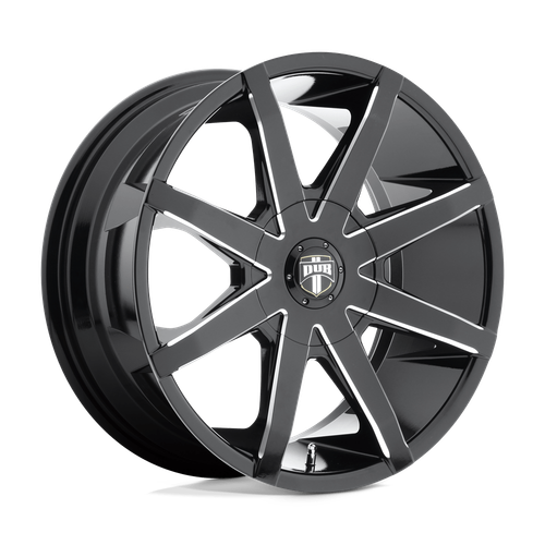 DUB 1PC S109 Push 24x9.5 6x135/6x139.7 25mm Gloss Black Milled Wheel ...