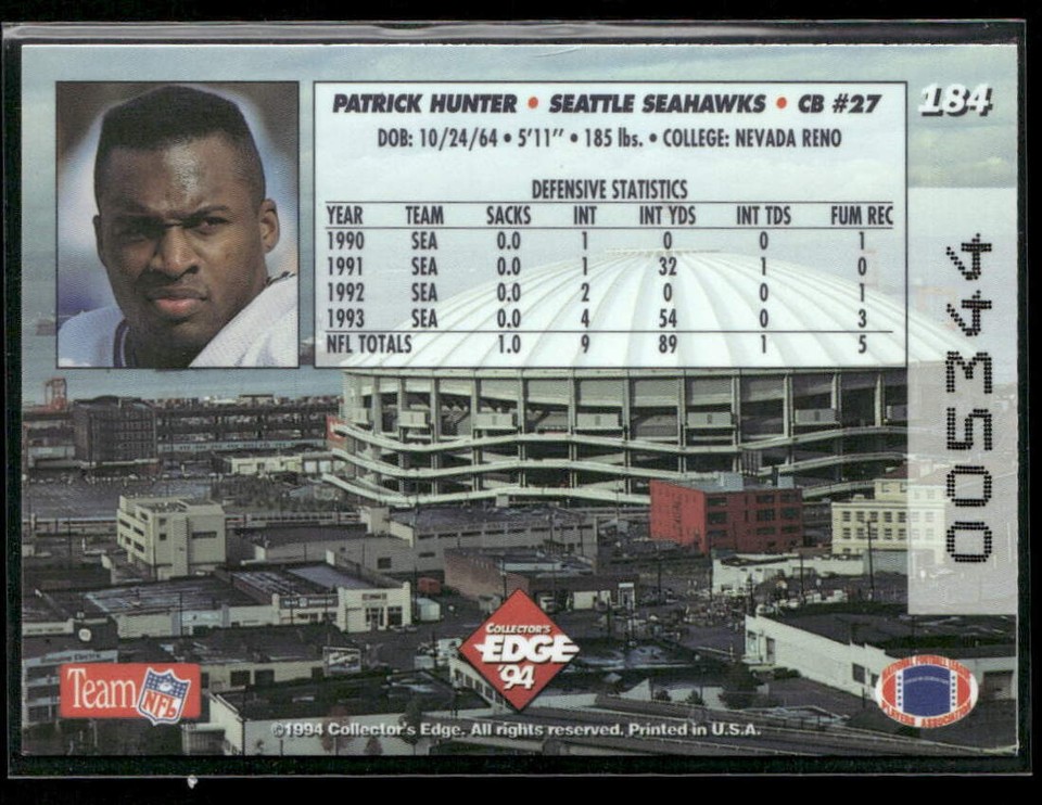 Patrick Hunter 1994 Collector's Edge #184 Boss Squad Silver | eBay