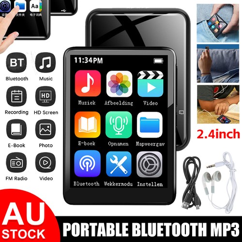 Mini Portable Bluetooth MP4/MP3 Player Touch Screen FM Radio HiFi Music ...