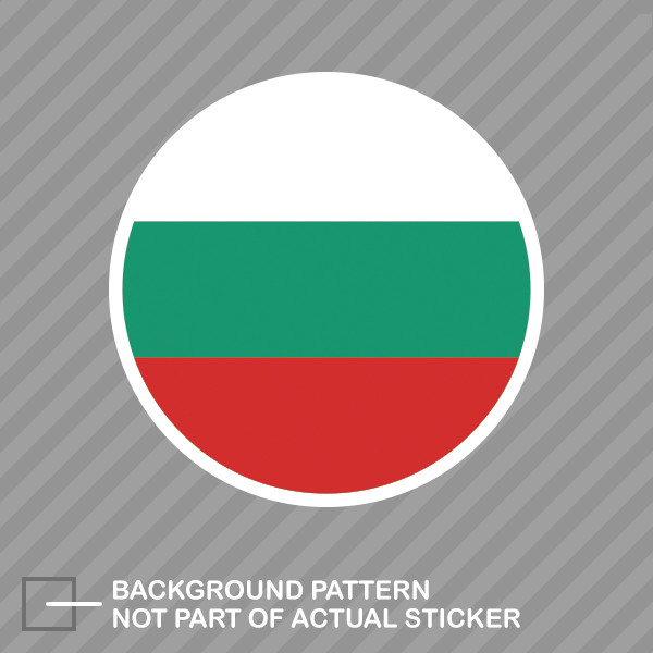Round Bulgarian Flag Sticker Decal Vinyl Bulgaria BGR BG | eBay