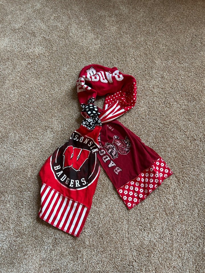 Wisconsin Badger Scarf - custom made from vintage t-shirts | eBay