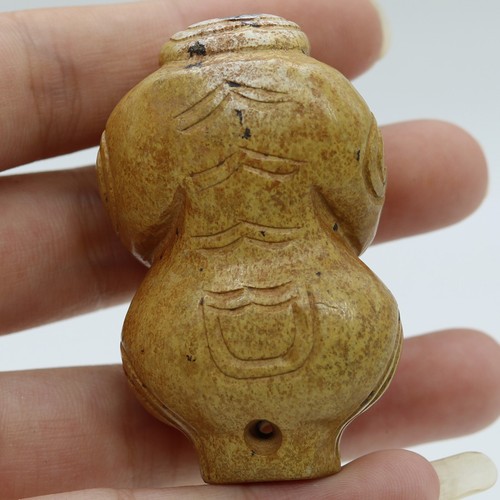 Chinese Oriental culture , carved jade standing human figure pendant ...