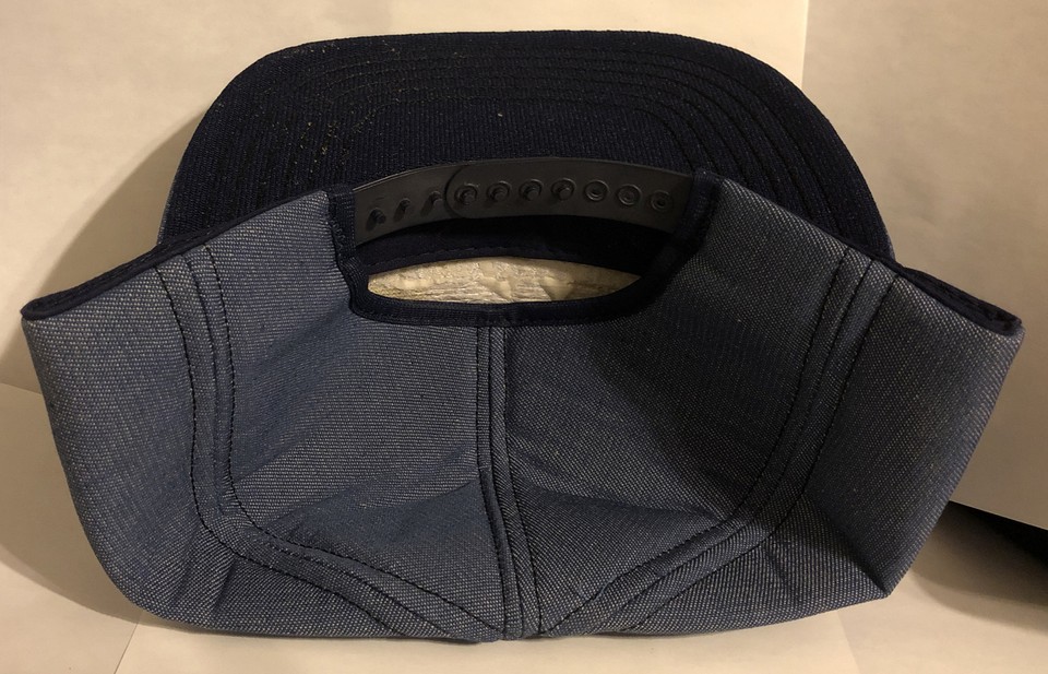 Oliver Maxi-Cap Gravity Separators hat Blue Denim cap Snapback Foam vtg ...