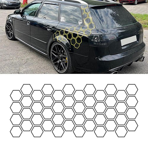 Car Kit Hexagon Honeycomb Side Stickers Decals Graphics Accessory 15.74 ...
