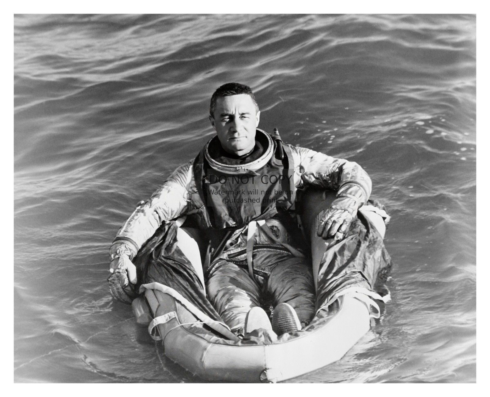 GUS GRISSOM ASTRONAUT TRAINING RESCUE IN LIFEBOAT FOR MERCURY 4 8X10 ...
