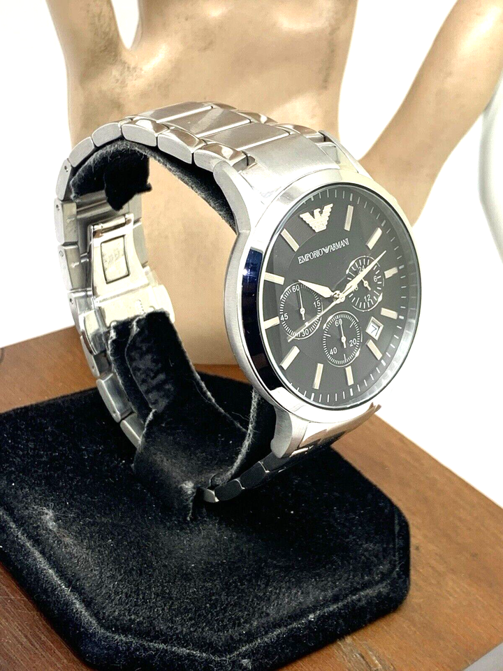 Emporio Armani Men's Watch AR2434 Quartz Chronograph Black Dial ...