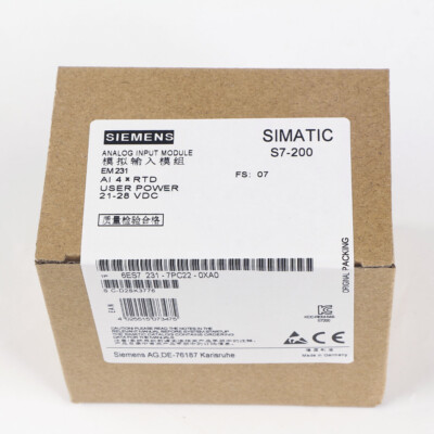 6ES7 231-7PC22-0XA0 NEW SIEMENS 6ES7231-7PC22-0XA0 S7-200 Analog Input ...
