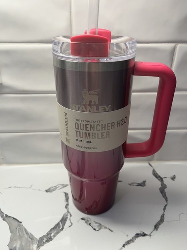 BNWT STANLEY 30oz Quencher H2.0 Tumbler Hot Pink Ombre - Camelia ...