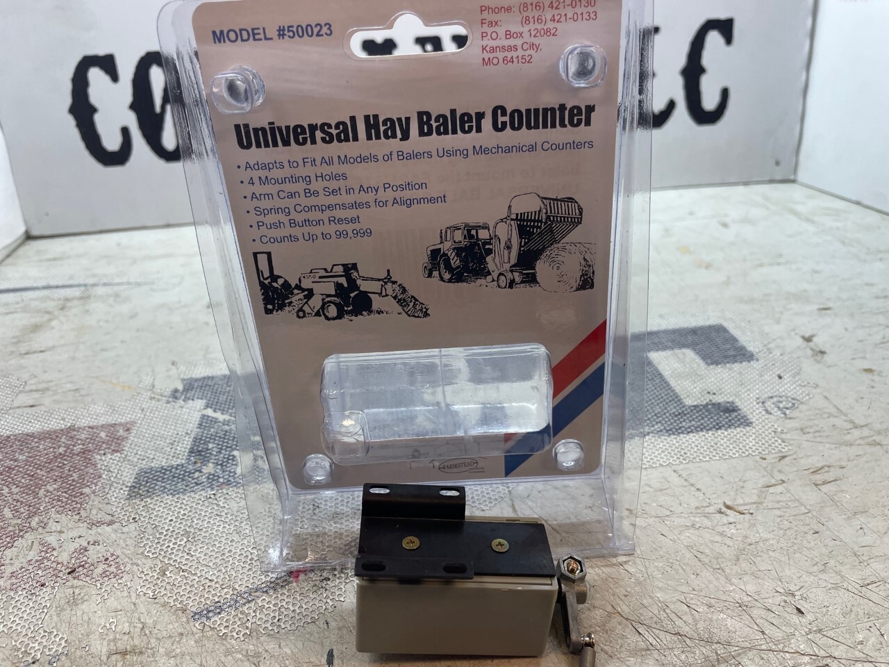 UNIVERSAL HAY BALE COUNTER Can be Set in any Position, Push Button ...