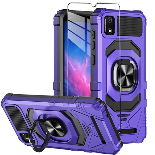 for Cloud Mobile Stratus C7 Phone Case with Tempered Glass Screen ...