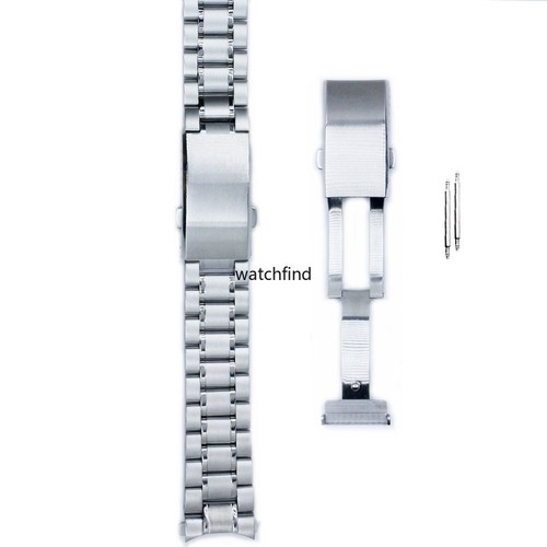 Curved Solid Extend Clasp Stainless Steel Bracelet Replacement Watch ...