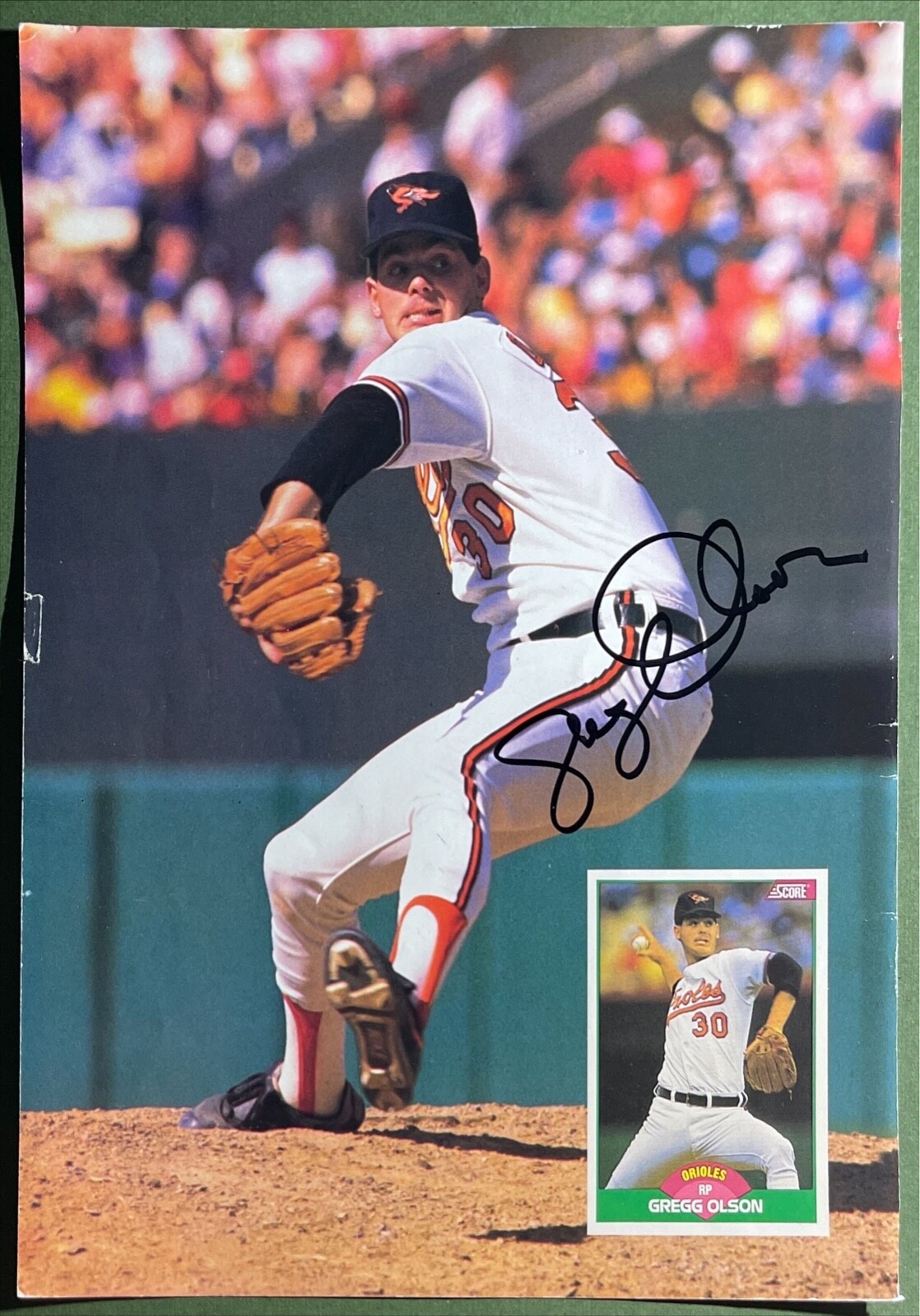 GREGG OLSON AUTOGRAPHED 8X10 PHOTO BALTIMORE ORIOLES | eBay
