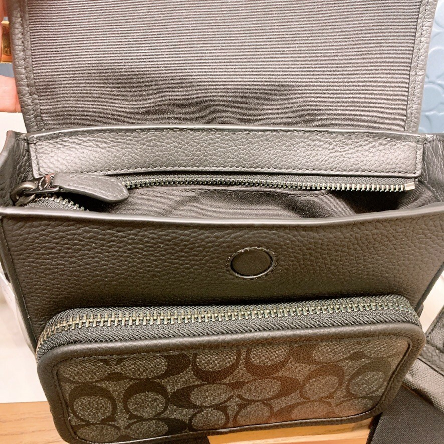 NWT Coach Men’s Sullivan Flap Crossbody In Signature Leather/Canvas ...