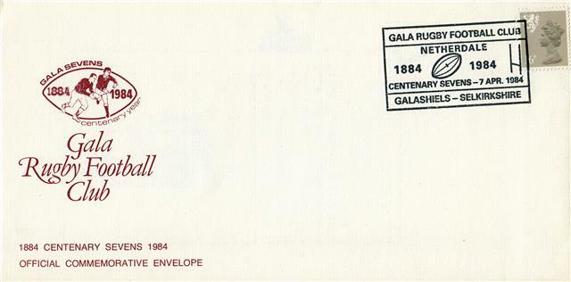 1984 Rugby - Gala RFC Centenary Sevens Commemorative Cover | eBay UK