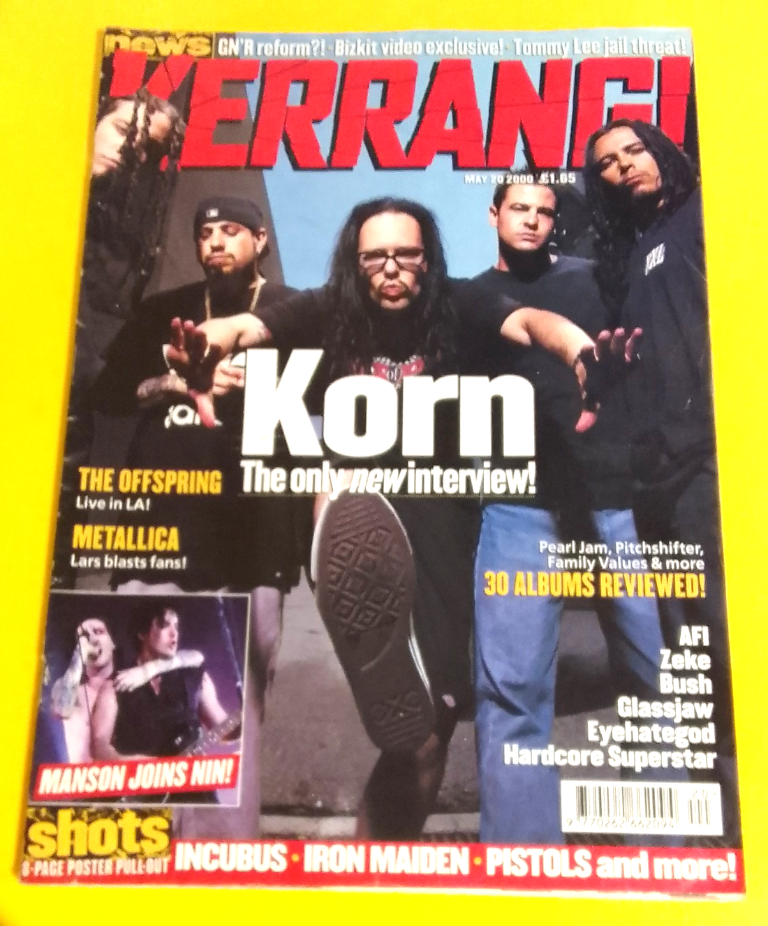 Kerrang! 802 May 20 2000 - Korn, Offspring, AFI, Zeke, Metallica, Bush ...
