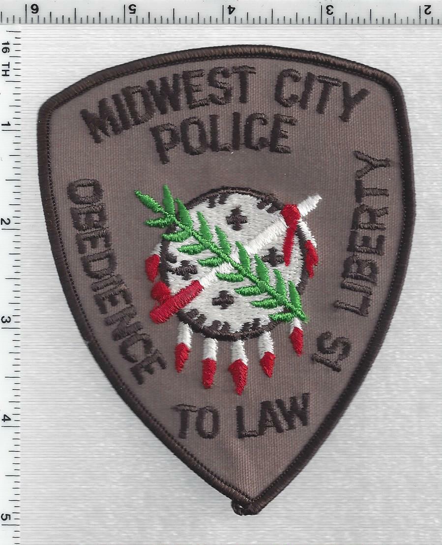 Midwest City Police (Oklahoma) 3rd Issue Shoulder Patch | eBay