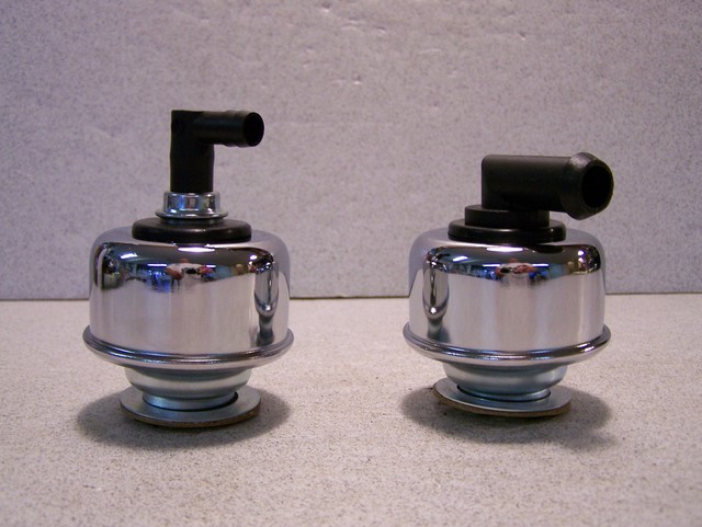 Chrome Valve Cover Breather and PCV Combo Ford Chevy Mopar Small Block ...