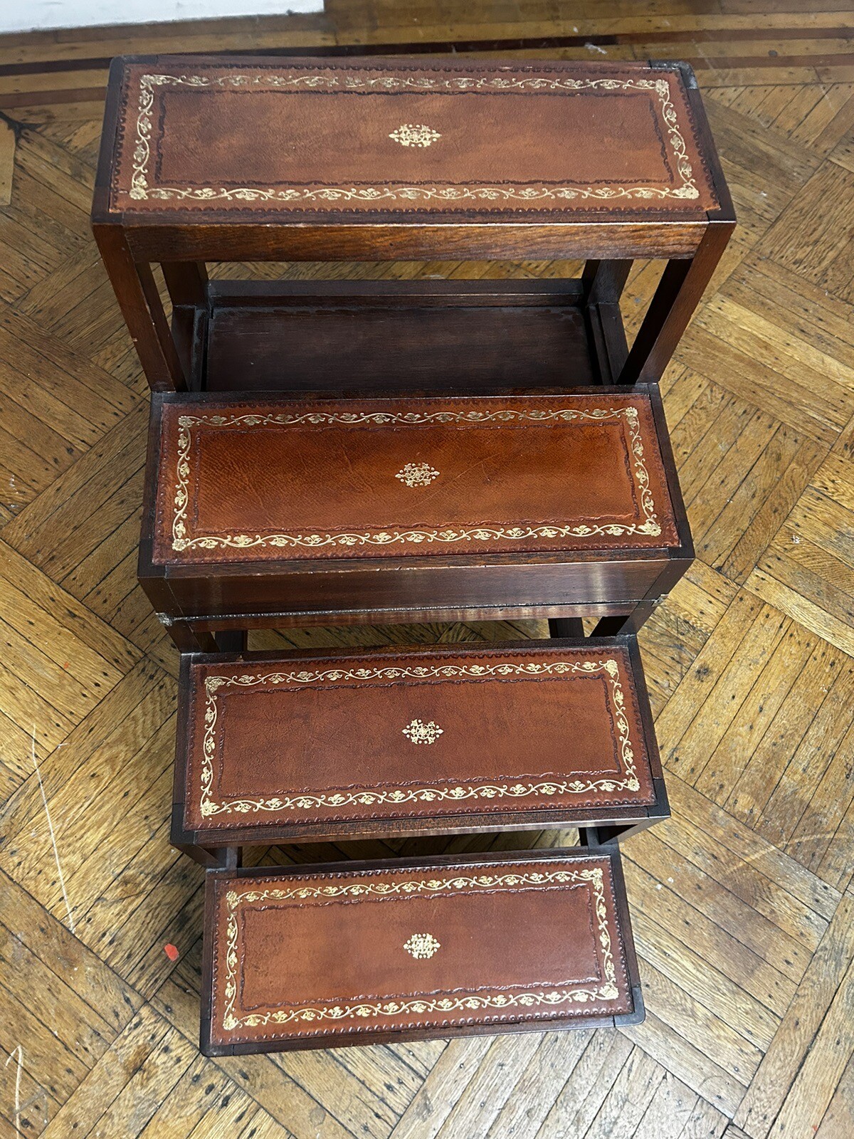 19th Century English George III Mahogany Metamorphic Library Step ...