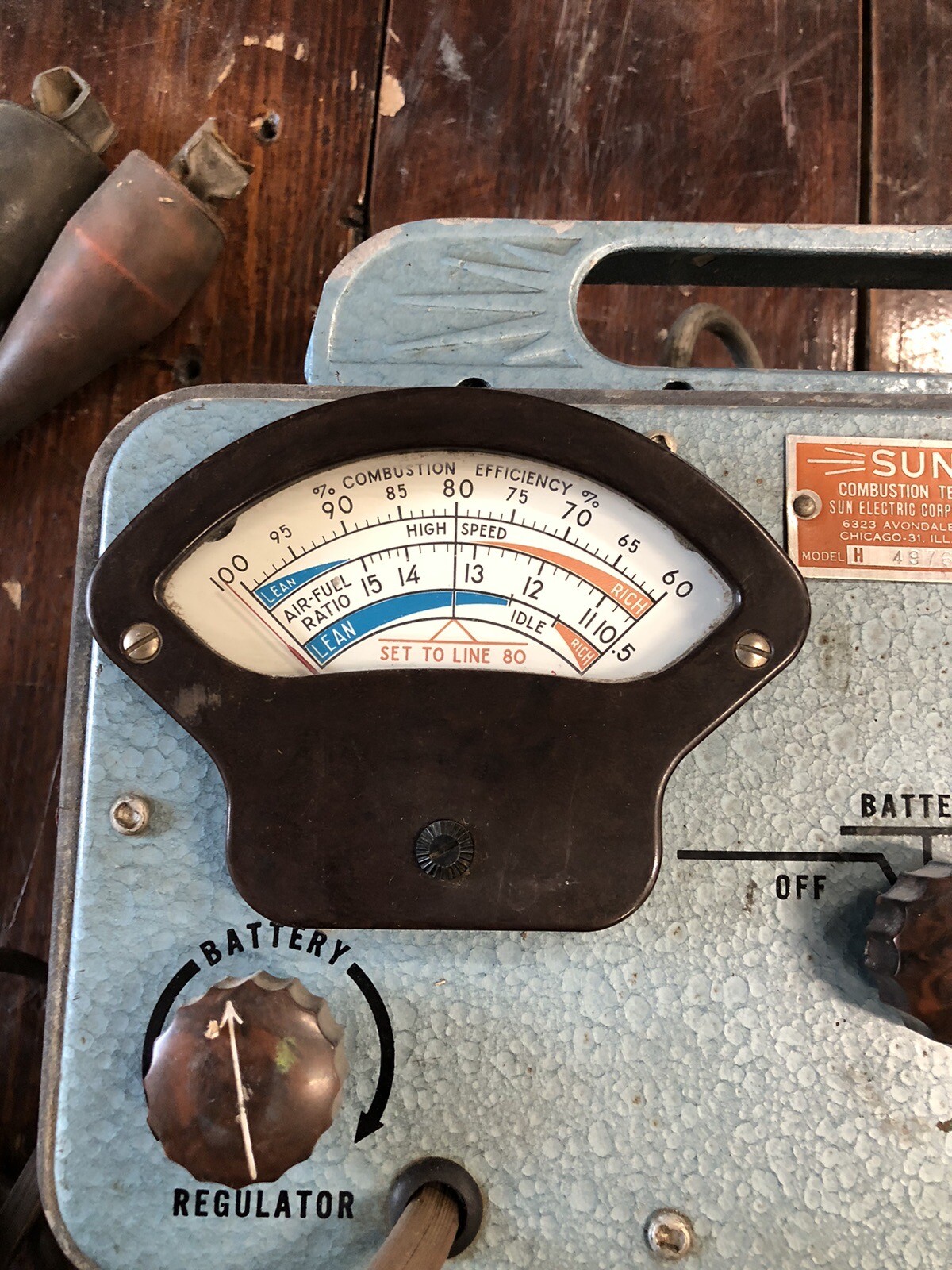 Vintage SUN Combustion Tester Model H 4976 6 volt battery car ...