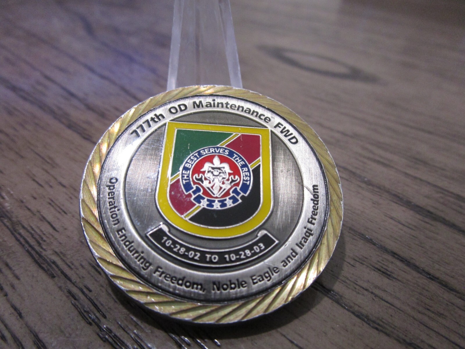 US Army 777th OD Maintenance FWD OEF OIF Noble Eagle Challenge Coin ...