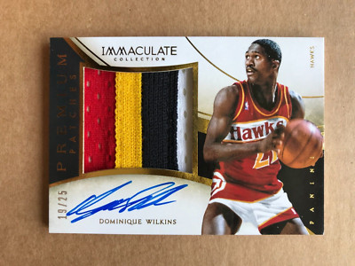 Dominique Wilkins 2013-14 Panini Immaculate #35 Premium Patches ...