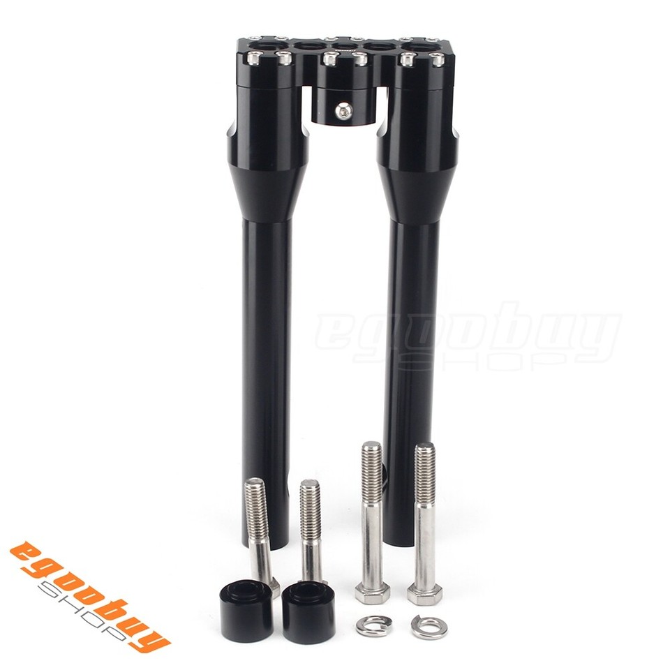 CNC 1" Motorcycle Handlebar 12" or 13" Riser For Harley Street Bob ...